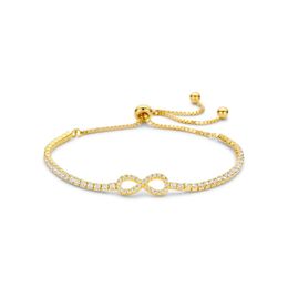 Pure Schmuck Bracelet 'Iced Out Infinity Tennisarmband' female Gold size 18-23 cm