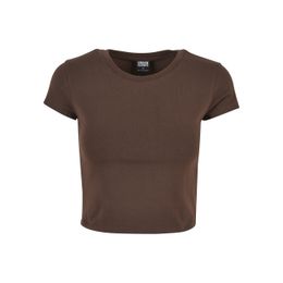 Urban Classics Damen T-Shirt "Urban Classics Damen Ladies Stretch Jersey Cropped Tee"braun, Gr. XXL, unifarben, 95% Baumwolle, 5% Elasthan, Shirts