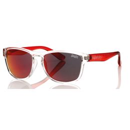Superdry Damen Sonnenbrille "Modell 996056"transparent, rot, mehrfarbig, transparent, Sonnenbrillen, Form Karree/Eckig, Logoschriftzug auf B&uuml;gel,