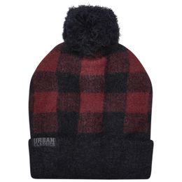 Urban Classics Damen Beanie "Urban Classics Unisex Pom Beanie"schwarz, rot, 68% Polyacryl, 30% Polyester, 2% Elasthan, M&uuml;tzen