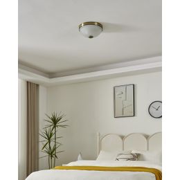 Eglo LED Deckenleuchte "IMPERIAL Wand- / Deckenlampe - Metallguss - E27 - 2X25W - IP20", 2, &Oslash; 31cm H: 14cm, 1 Stk., gold, Wohnzimmer, Leuchten,