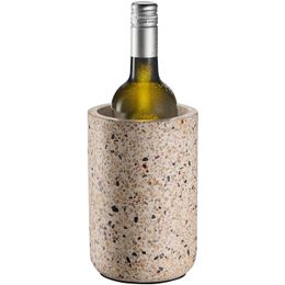 APS Wein- und Sektk&uuml;hler "Flaschenk&uuml;hler -TERRAZZO-, &Oslash; 12,5 cm, H&ouml;he ca. 19 cm, Beton", H:19cm &Oslash;:12,5cm, beige, Eisk&uuml;bel, in Terrazzo Optik