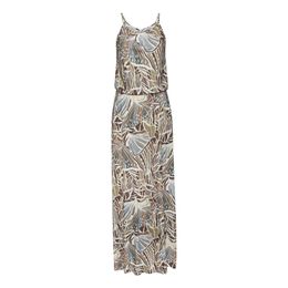 Lascana Damen Maxikleid "mit Schlitz und Knopfleiste im R&uuml;cken, mit Alloverprint", bunt, Gr. 38, bedruckt, Jersey, Obermaterial: 100% Viskose,