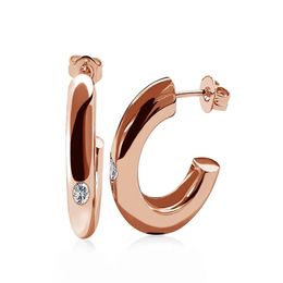 Rougemont Jewellery Earrings 'Trendige Creolen 18K hochglanz Veredelung' female Gold size One Size