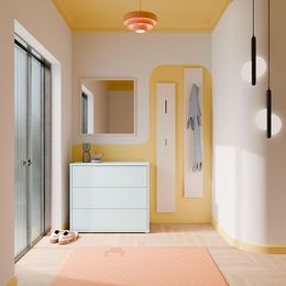 Kommode FORTE, B:94,8cm H:83,1cm T:41,5cm, wei&szlig;, Holzwerkstoff, Schlafzimmer, Sideboards, "Alice Springs, Kommode, 3 Schubk&auml;sten B/H/T