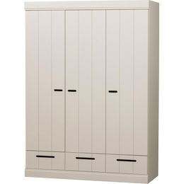 Kleiderschrank Woood, B:140cm H:195cm T:53cmstaub, Massivholz, Schlafzimmer, Schr&auml;nke, "Connect Garderobenschrank, Mehrzweckschrank mit Schubk&auml;sten",
