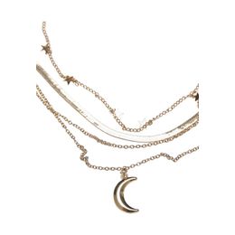 Urban Classics Herren Edelstahlkette "Urban Classics Unisex Stars Layering Necklace", onesize, Eisen, gold, Eisen, Halsketten