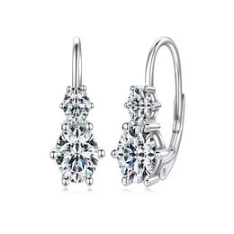 Rougemont Jewellery Earrings 'Funkelnde Moissanit Creolen Chloee' female Silver size One Size