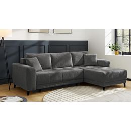 Jockenh&ouml;fer Ecksofa, B:251cm T:100cm, grau, JOCKENH&Ouml;FER GRUPPE, Korpus: 100% Polyester;Kissen: 100% Polyester, Wohnzimmer, Sofas, "Beverly L-Form, B: 251 cm",