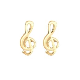 Elli Earrings 'Notenschl&uuml;ssel' female Gold size One Size