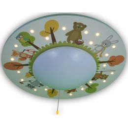 Niermann Deckenleuchte "Lustige Waldtiere", 1, H: 11cm, 1 Stk., bunt, Kinderzimmer, Leuchten, Kinderzimmer, Kinderlampe