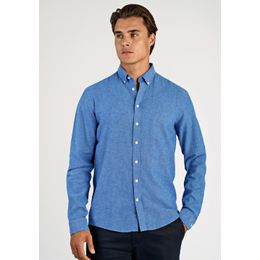 LINDBERGH Herren Leinenhemd "Leinenhemd Relaxed Fit"clear blau, Gr. S, Obermaterial: 55% Leinen, 45% Baumwolle, Hemden