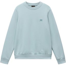 Napapijri Damen Sweatshirt, blau, Gr. S, unifarben, Web, Obermaterial: 100% Baumwolle, Sweatshirts, Mit Rundhalsausschnitt