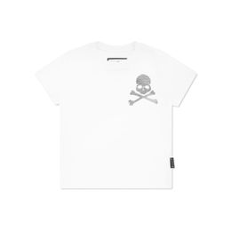 Philipp Plein Jungen T-Shirt "Skull Verziert"01, wei&szlig;, Gr. 16, Obermaterial: 100% Baumwolle, Shirts