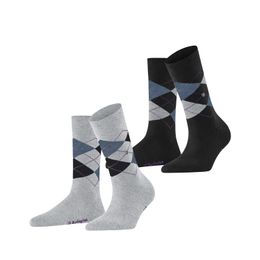 Burlington Damen Socken "Everyday Argyle", Gr. 36light heather, Obermaterial: 79% Baumwolle, 20% Polyamid, 1% Elasthan, Argyle-Muster, Socken,