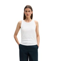Marc O'Polo MARC O'POLO Damen T-Shirt "aus Rippjersey", wei&szlig;, Gr. XXS, unifarben, Obermaterial: 100% Baumwolle, Shirts