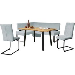 Eckbankgruppe OTTO HOME, B:180cm H:89cm T:140cm, blau, FSC-zertifizierter Holzwerkstoff, FSC-zertifiziertes Massivholz, Metall, Polyester, Esszimmer,