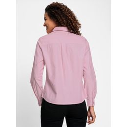 Casual Looks Damen Hemdbluse, rosa, Gr. 46, unifarben, 50% Baumwolle, 50% Polyester, Blusen