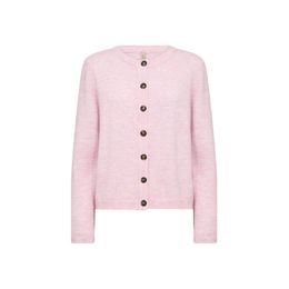 soyaconcept Damen Cardigan "Soya Concept Cardigan SC_ORLEAN"94145 light rose melange, Gr. XS, Obermaterial: 74% Polyacryl, 24% Polyester, 2%