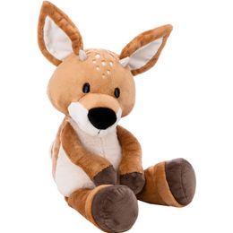 Nici Kinder Kuscheltier "Forest Friends, Rehbock Ren&eacute; Roebuck, 35 cm schlenkernd"braun, B:12cm H:35cm L:15cm, Pl&uuml;schfiguren, enth&auml;lt recyceltes