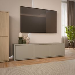 Lowboard FORTE, B:154,2cm H:41,5cm T:34,9cm, beige, Holzwerkstoff, Wohnzimmer, Sideboards, "Alice Springs, TV-Board, viel Stauraum, gro&szlig;e T&uuml;ren zum