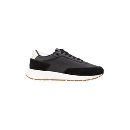 BOSS Herren Sneaker "Sneaker Vinston Runn dsgrlt", Gr. 41, schwarz, Obermaterial: 100% Rindsleder Leather cow. Futter: 100% Polyester PES. 70% EVA