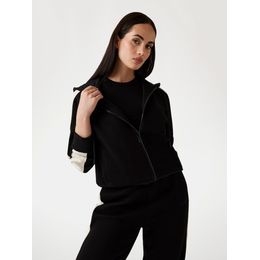 Guess Zip-Up Hoodie female Black size M
