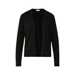 s.Oliver Damen Cardigan, schwarz, Gr. 34, unifarben, Feinstrick, Obermaterial: 50% Baumwolle, 50% Viskose, Strickjacken, ohne Verschluss und mit