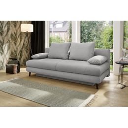 Jockenh&ouml;fer Schlafsofa, B:202cm T:99cm, grau, JOCKENH&Ouml;FER GRUPPE, Korpus: 100% Polyester;Kissen: 100% Polyester, Wohnzimmer, Sofas, "Per, B: 202 cm, Liegefl.