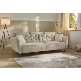 Jockenh&ouml;fer Big-Sofa, B:251cm T:110cm, beige, JOCKENH&Ouml;FER GRUPPE, Korpus: 100% Polyester;Kissen: 45% Polyacryl, 24% Leinen, 19% Polyester, 12% Leinen, Sofas,