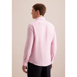 Seidensticker Herren Businesshemd "Slim", rosa, Gr. 42, unifarben, 100% Leinen, Hemden, Slim 1/1 Kentkragen Uni