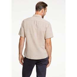 JACK'S INN 54 JACK&rsquo;S Herren Leinenhemd "Leinenhemd (Kurzarm) Regular Fit", beige, Gr. L, Obermaterial: 55% Leinen, 45% Baumwolle, Hemden