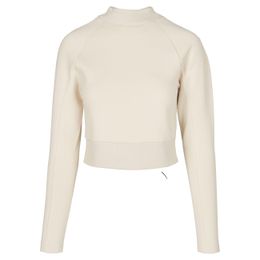 Urban Classics Damen Sweatshirt "Urban Classics Damen Ladies Interlock Short Turtleneck Crew"sand, Gr. XL, unifarben, 60% Polyester, 36% Baumwolle,