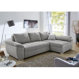 Jockenh&ouml;fer Ecksofa, B:268cm H:76cm T:161cm, grau, JOCKENH&Ouml;FER GRUPPE, Kissenbezug: 75% Baumwolle, 25% Polyester. Korpus/Basismaterial: 100% Polyester.