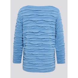 Rabe Damen Print-Shirt "T-Shirt", blau, Gr. 44, unifarben, 68%Viskose, 28%Polyester, 4%Elastan, Shirts