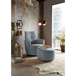 Relaxsessel, B:80cm H:96cm T:88cm, grau, SET ONE BY Musterring, Luxus-Microfaser (Chenille)100% Polyester, Wohnzimmer, Sessel, "SO 1450", mit Dreh-