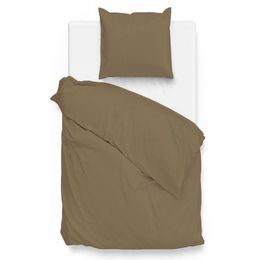 Bettw&auml;sche ZO HOME, beige, Mako-Satin, Obermaterial: 100% Baumwolle, Bettw&auml;sche, "Zohome Baumwolle Mako-Satin Bettw&auml;sche Satinado", Bettw&auml;sche aus