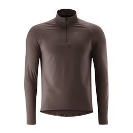 Gonso Herren Radtrikot "Essential Jersey Longsleeve M"dunkelbraun, Gr. XXL, 86% Polyester; 14% Elastan, Trikots, Herren Fahrradtrikot langarm,