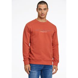 LINDBERGH Herren Sweatshirt "Sweatshirt Relaxed Fit", orange, Gr. L, unifarben, Obermaterial: 85% Baumwolle, 15% Polyester, Sweatshirts