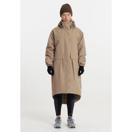 SOS Damen Wintermantel "Hatsvali", beige, Gr. L, unifarben, 88% Nylon, 12% Elasthan, M&auml;ntel, mit langem Schnitt und wetterfester Qualit&auml;t