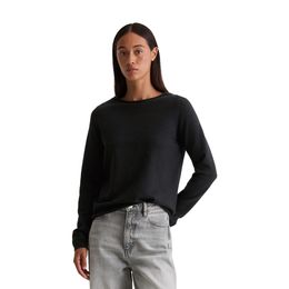 Marc O'Polo MARC O'POLO Damen Strickpullover "aus softem Baumwolle-Schurwolle-Mix"schwarz, Gr. XXS, unifarben, Obermaterial: 45% Baumwolle, 27% Polyester, 25%