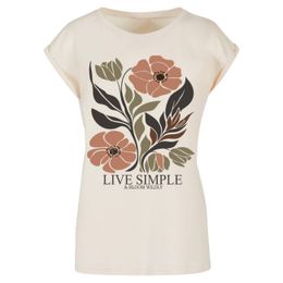CLOUD 5IVE Damen T-Shirt "CLOUD 5IVE Ladies 77 Live Simple Sand Tee"sand, Gr. XL, bedruckt, 100% Baumwolle, Shirts