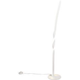 LED Stehlampe "GINKO, LED Stehleuchte mit 19W 2100 Lumen 4000K kaltwei&szlig;", 1, H: 110cm, 1 Stk.wei&szlig; matt, REALITY LEUCHTEN, Wohnzimmer, Leuchten,