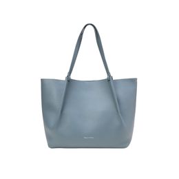 Marc O'Polo MARC O'POLO Damen Shopper "aus genarbtem Rindleder", blau, Leder, unifarben, Taschen