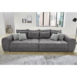 Jockenh&ouml;fer Big-Sofa, B:306cm H:83cm T:134cm, grau, JOCKENH&Ouml;FER GRUPPE, Feinstruktur (100% Polyester) in Sitz, R&uuml;cken- und Zierkissen;Luxus-Microfaser Alca Top