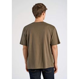 LINDBERGH Herren Kurzarmshirt "T-Shirt (Kurzarm) Relaxed Fit"dk dusty braun, Gr. XXXL, unifarben, Obermaterial: 100% Baumwolle, Shirts