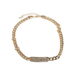 Urban Classics Damen Edelstahlkette "Urban Classics Unisex XOXO Necklace", onesize, Eisengold, Eisen, Halsketten