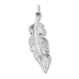 ONE ELEMENT M&auml;dchen Kettenanh&auml;nger "Zirkonia Feder Anh&auml;nger aus 925 Silber", Silber 925 (Sterlingsilber)silber, Silber 925 (Sterlingsilber),
