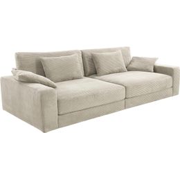 Jockenh&ouml;fer Big-Sofa, B:290cm T:135cmgreige, JOCKENH&Ouml;FER GRUPPE, Korpus: 100% Polyester;Kissen: 100% Polyester, Sofas, "Milano XXL, B: 290 cm", mit Zierkissen,