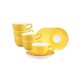 Seltmann Weiden Tasse "Espressotasse mit Untertasse Liberty Pure Colors 90 ml 6er Set", &Oslash; 12cm x 6,6cm, 90ml, 12, gelb, Trinkgef&auml;&szlig;e,